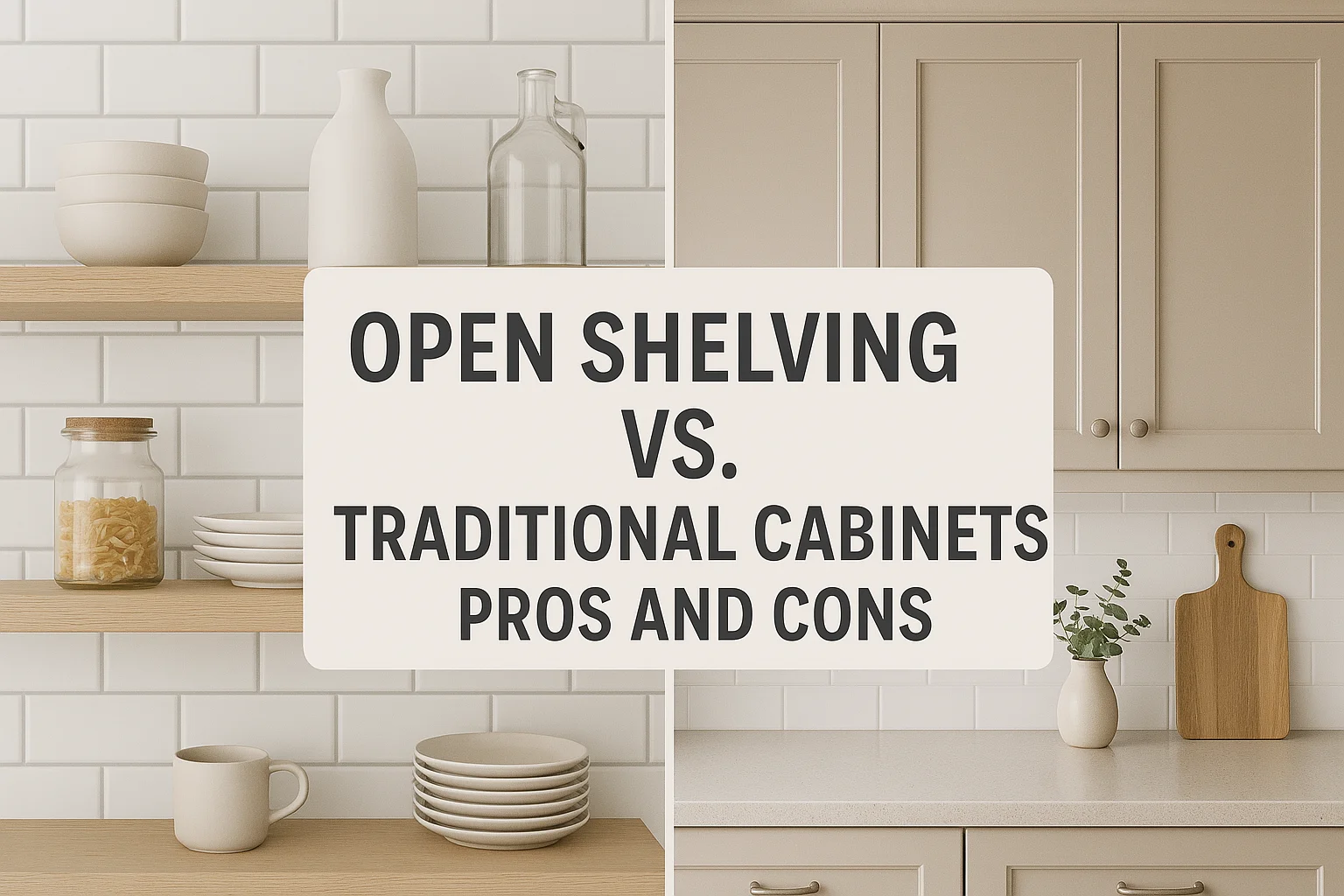 Open Shelving vs. Traditional Cabinets | Pros & Cons of Modern Storage ...